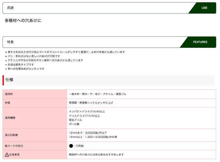 STAR-M 601-115 No.601 竹用ドリル 11.5mm (一般木材・堅木・竹・塩ビ・アクリル・硬質ゴム・革用) -【正規販売店の ...